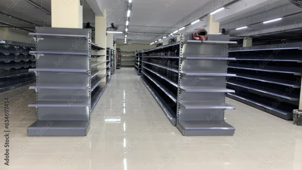 Imamabad Pakistan 05 august 2023, Empty shelves in the supermarket ...