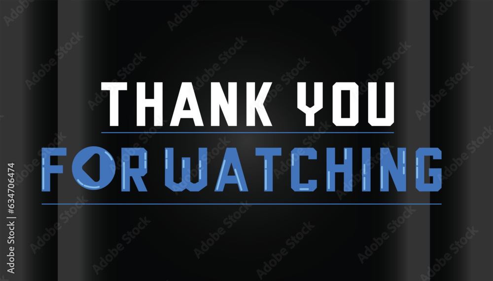 thank you for watching design for promotion youtube video Stock Vector ...