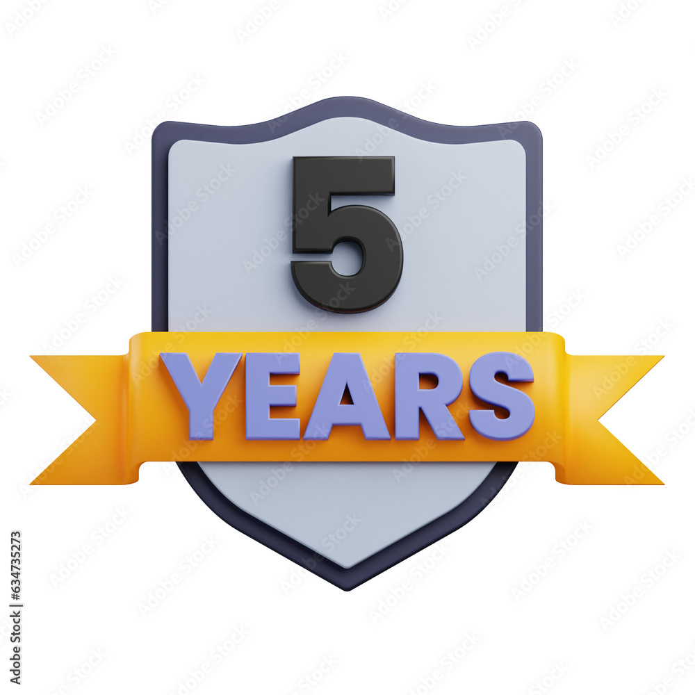 5 years warranty product features 3d sticker with transparent ...