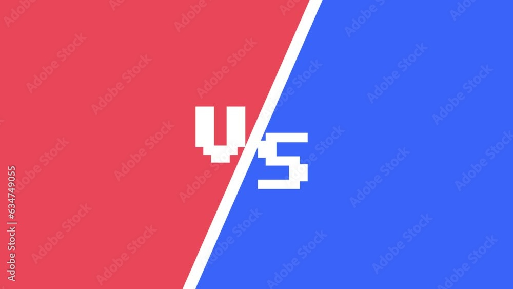 background versus vs cartoon red and blue with a cartoon theme and red ...
