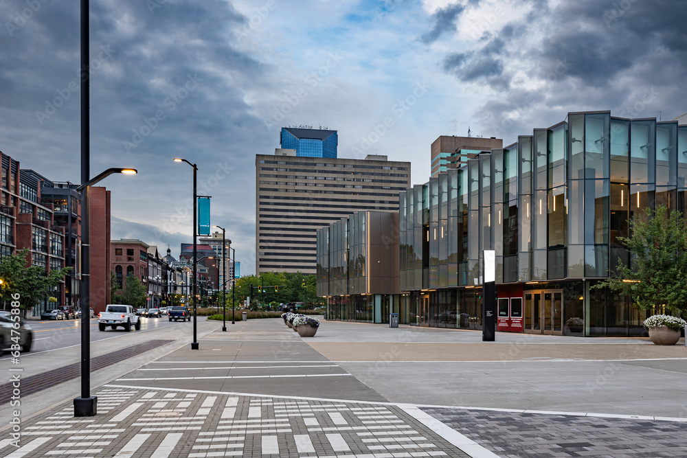 Early morning in the downtown area of Lexington, Kentucky. It is in ...