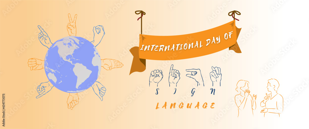 Vector graphic of international day of sign languages good for ...