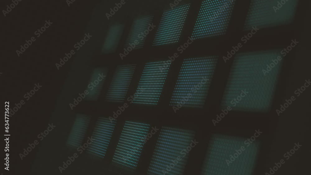 Minimal Digital Grid 3d Rotating/ 4k animation of an abstract digital ...