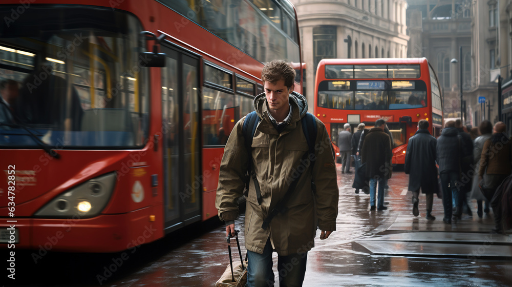 Navigating Traffic: An image of the worker navigating through the ... Navigating Traffic: An image of the worker navigating through the ...