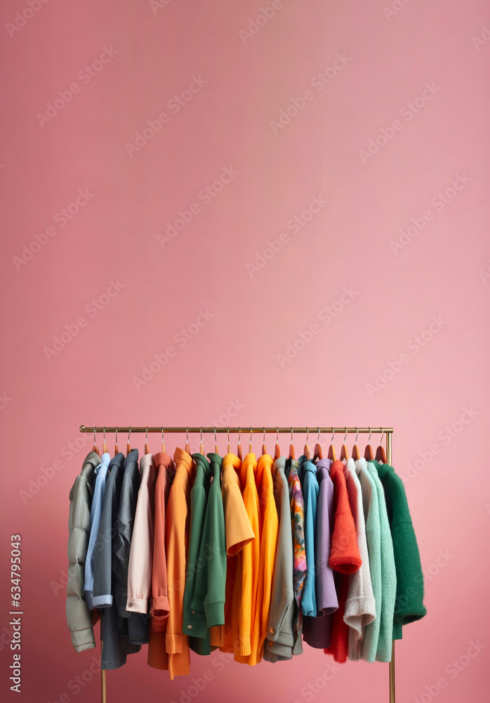 Banner with place for text, of modern women's autumn capsule wardrobe ...