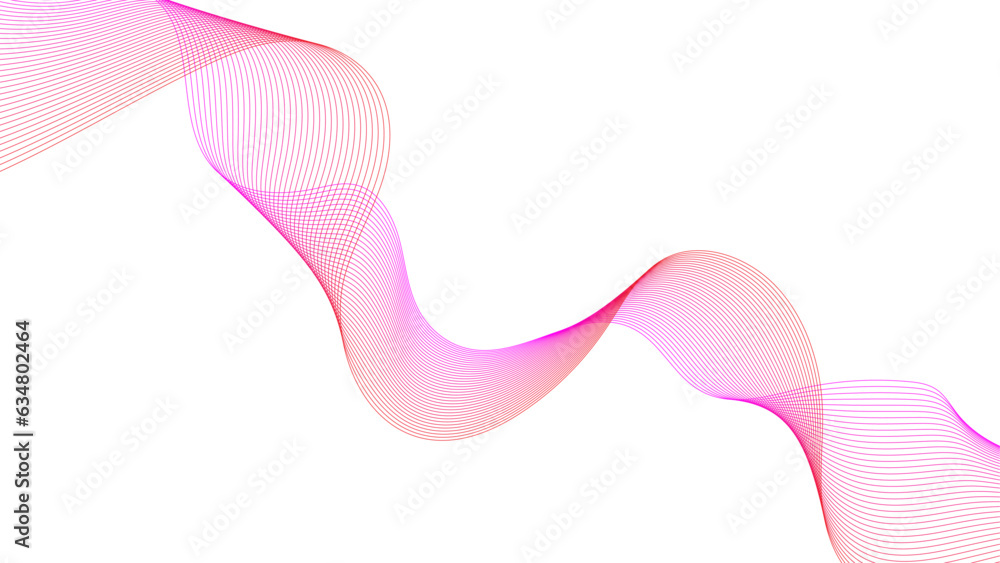 Abstract colorful pink blend wave lines and technology background ...