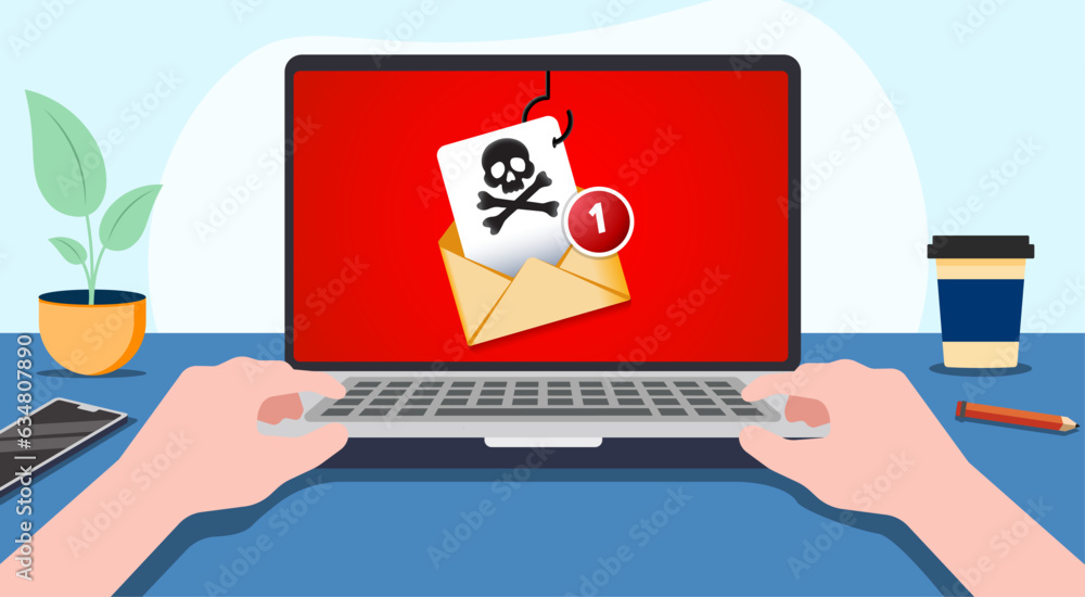 Phishing email, cyber criminals, hackers, phishing email to steal ...