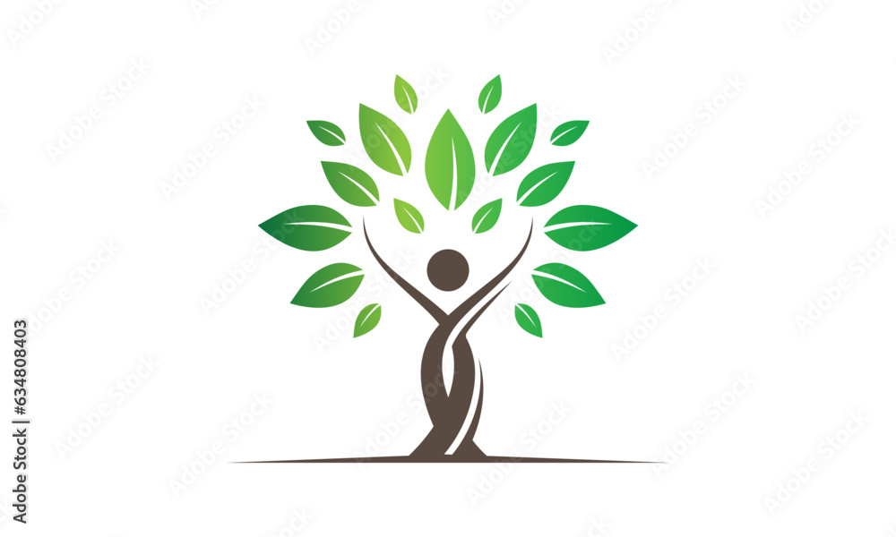 Human tree vector illustrations logo healthy life logo vector isolated ...