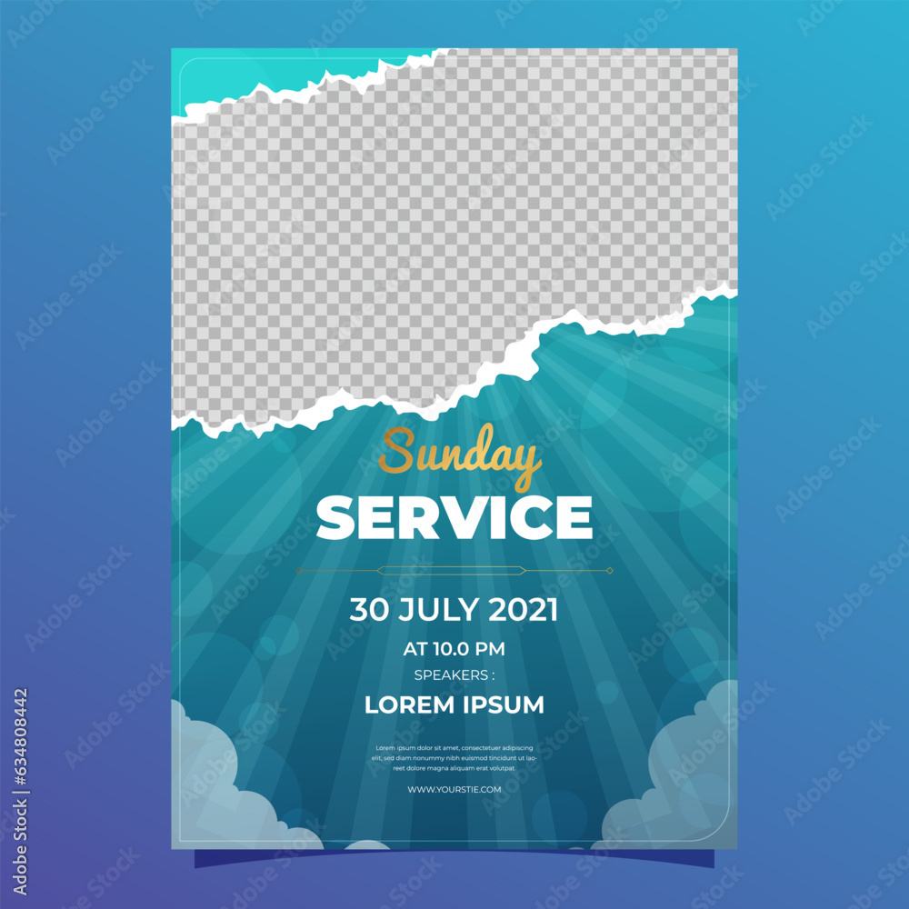 Abstract gradient christian religious event invitation church flyer ...