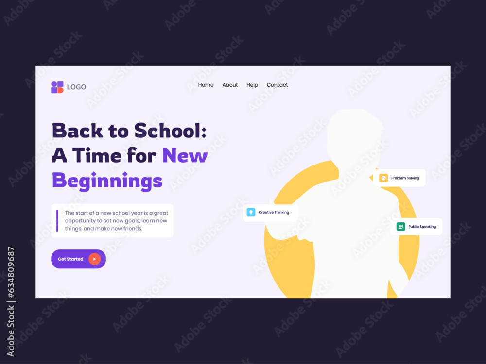 School Education Landing Page UI Kit Template. Explore our ...