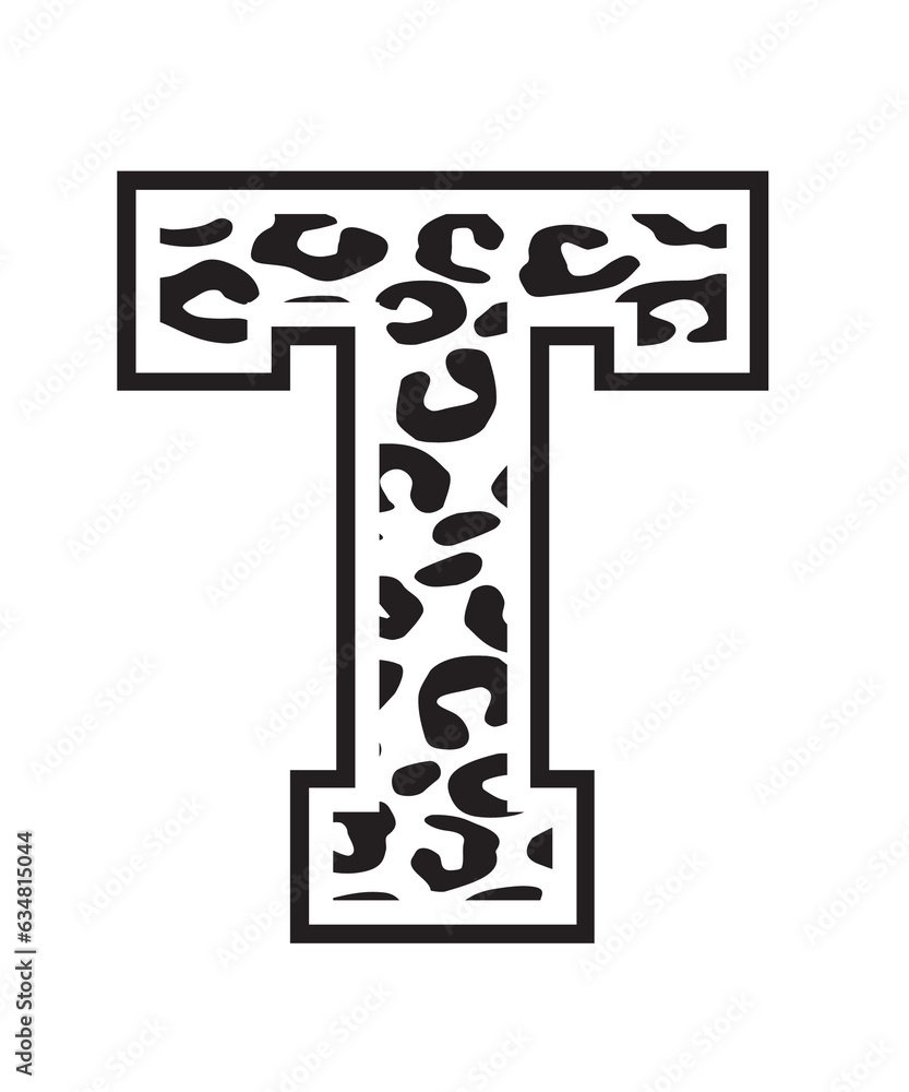 Leopard Print Alphabet svg, Leopard Pattern Alphabet SVG Bundle ...