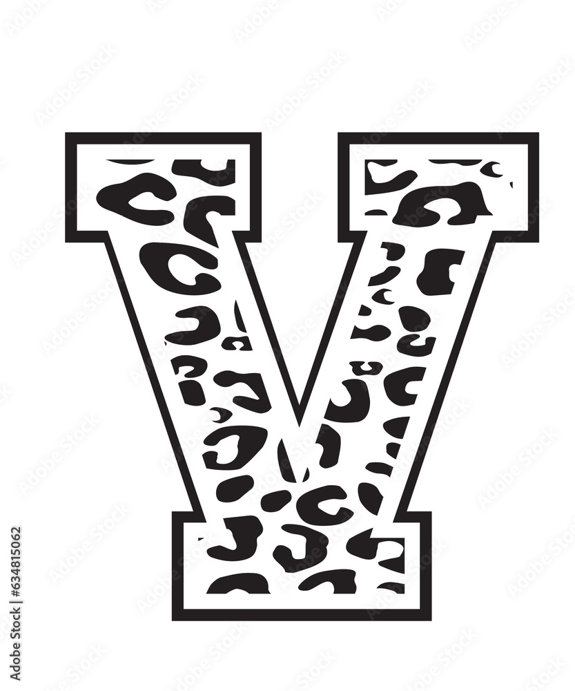Leopard Print Alphabet svg, Leopard Pattern Alphabet SVG Bundle ...
