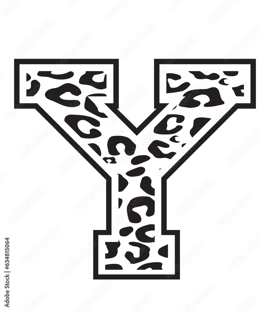 Leopard Print Alphabet svg, Leopard Pattern Alphabet SVG Bundle ...