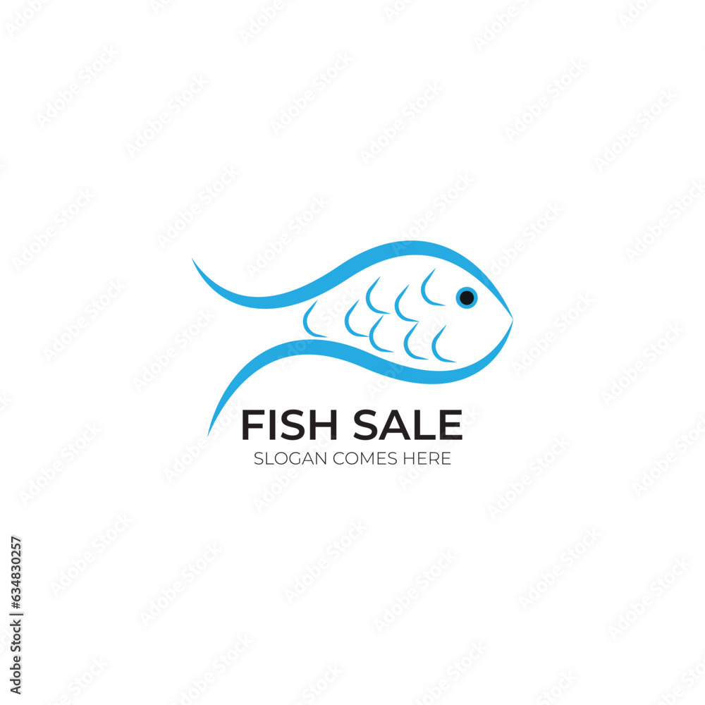 Vetor de Fish sale logo,fish logo,blue Fish,fish company logo. fish ...