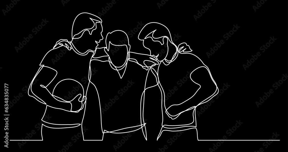 continuous line drawing vector illustration with FULLY EDITABLE STROKE ...