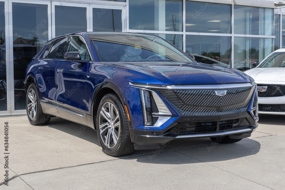 Cadillac LYRIQ EV Electric Vehicle display at a dealership. Cadillac ...