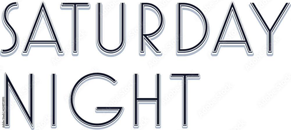 Digital png illustration of saturday night text on transparent ...