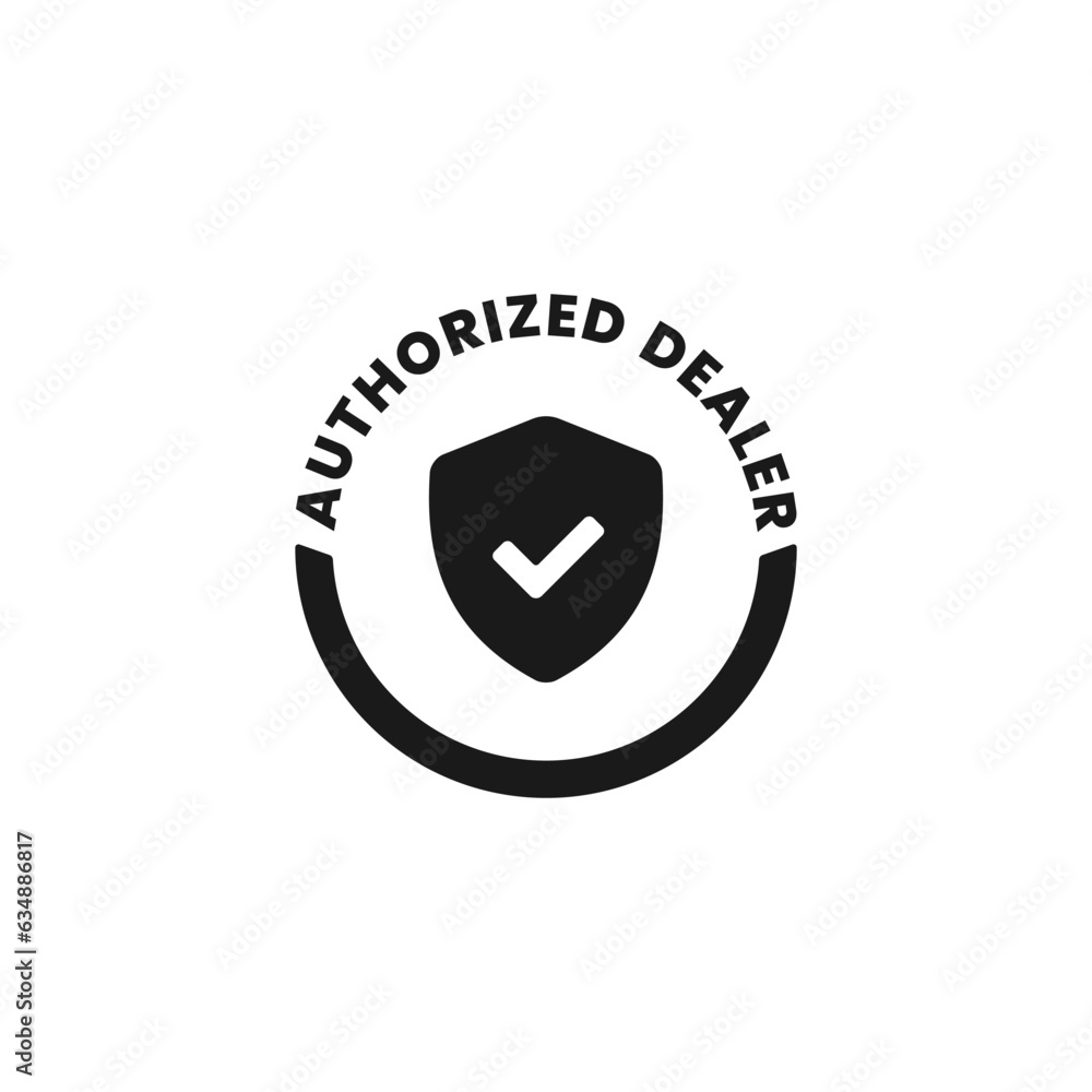 Authorized dealer icon or Authorized dealer label vector isolated in ...