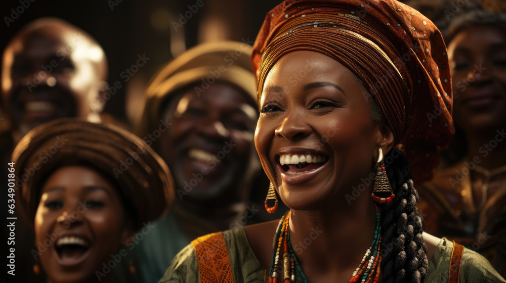 A portrait of an extended family of Ghanaian heritage collects family ...