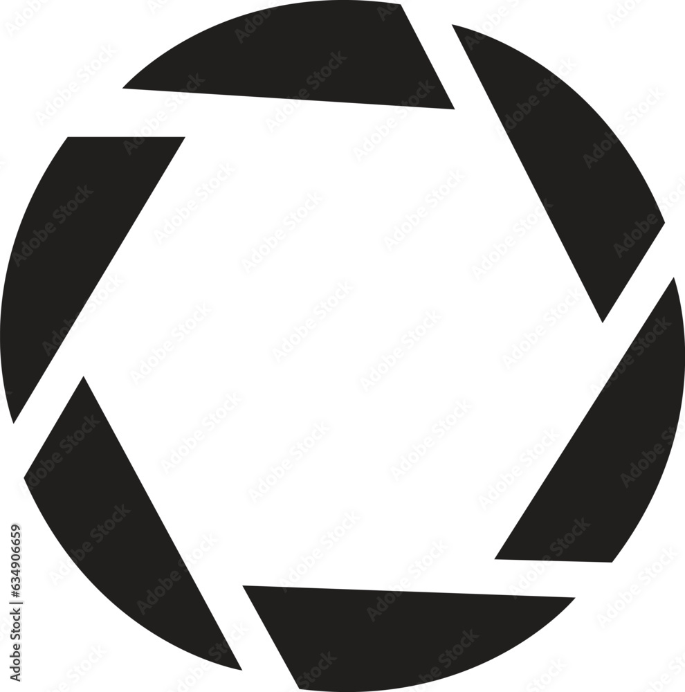 camera shutter icons. Camera lens diaphragm. Aperture icon. black ...