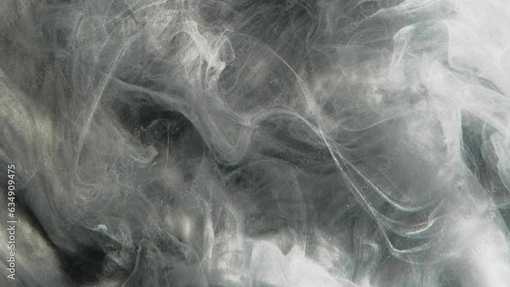 Glitter mist. Smoke texture. Magic spell. Silver gray fog cloud flow ...