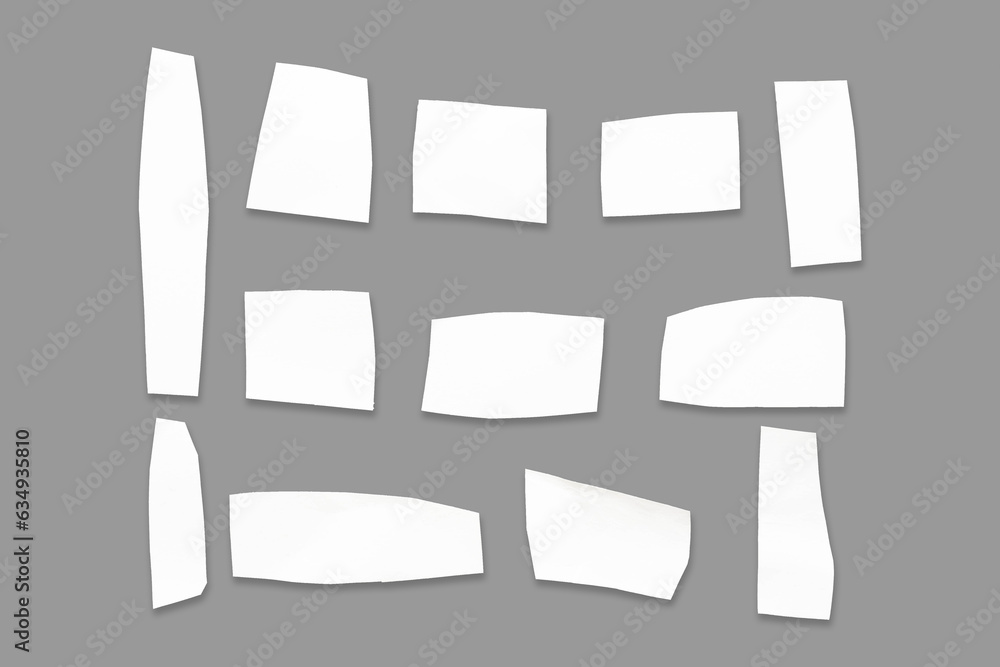 White ripped note,Torn paper edges for background. Ripped paper texture ...