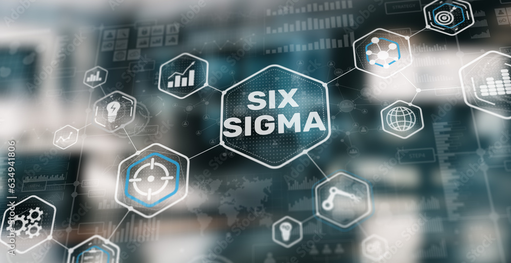 Six Sigma. Innovation technology concept. Universal background Stock ...