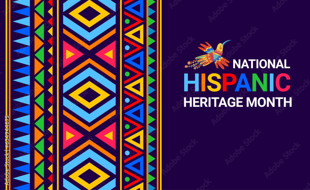 National hispanic heritage month decorative banner with ornament ...