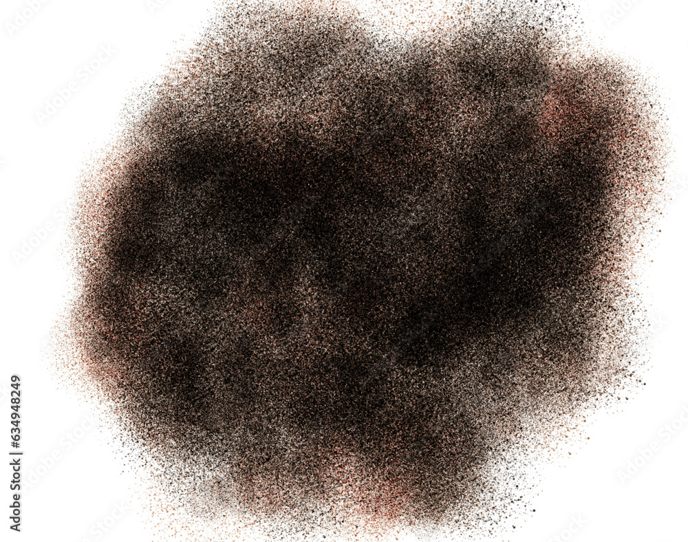 Seamless Dust dirt ashes particles explosion fly, isolated on ...