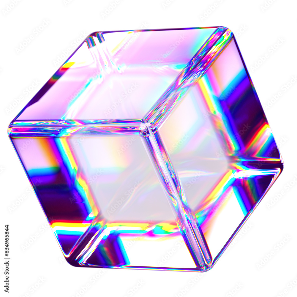 Transparent 3d Holographic Cube Stock Illustration | Adobe Stock