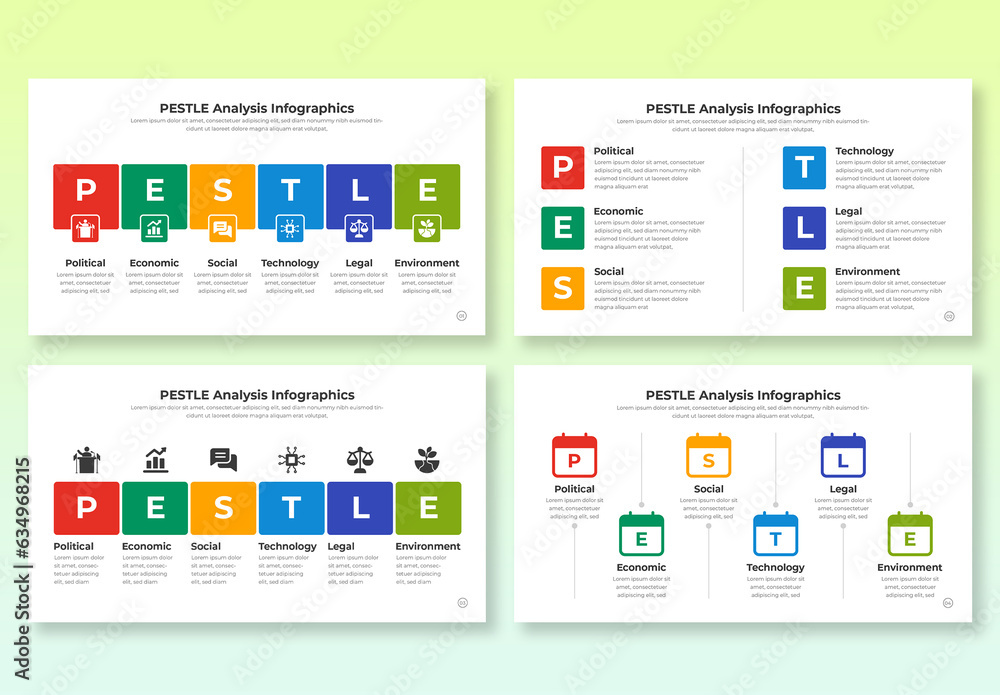PESTLE Analysis Infographics Stock Template | Adobe Stock