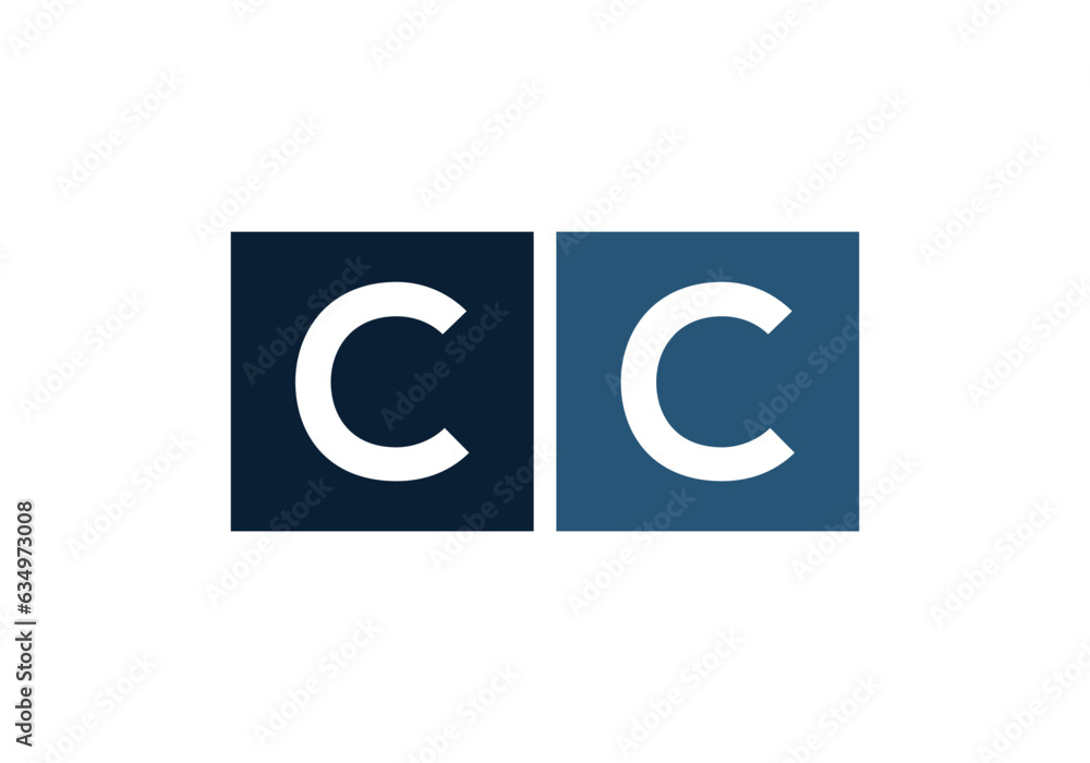 Double letter square logo design, Letter box symbol vector. iconic ...