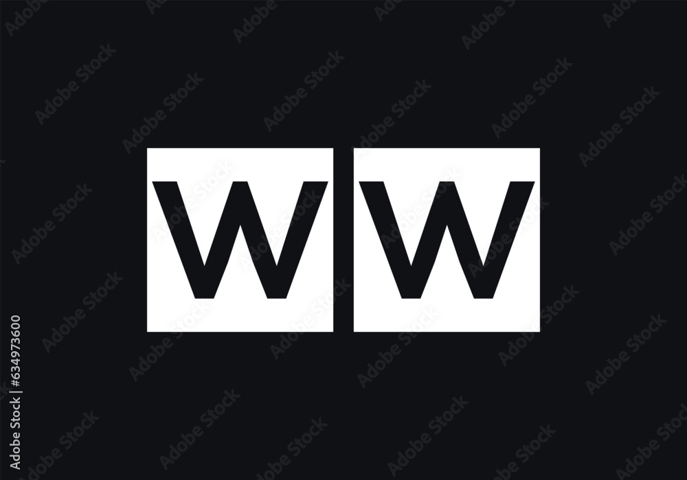 Double letter square logo design, Letter box symbol vector. iconic ...