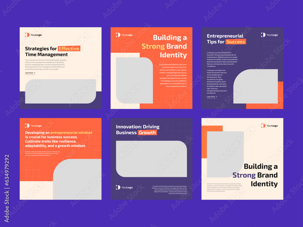 Business Promotion Collection Set, featuring sleek Square Banners and ...