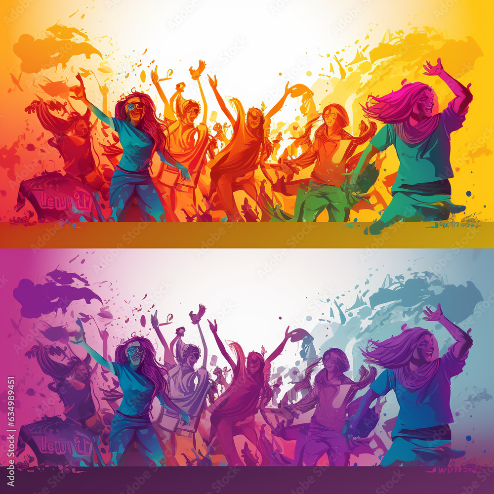Holi great design for any purposes. Happy festive background. AI ...