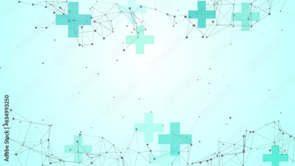 Vertical healthcare framework. Animation of medical crosses and ...
