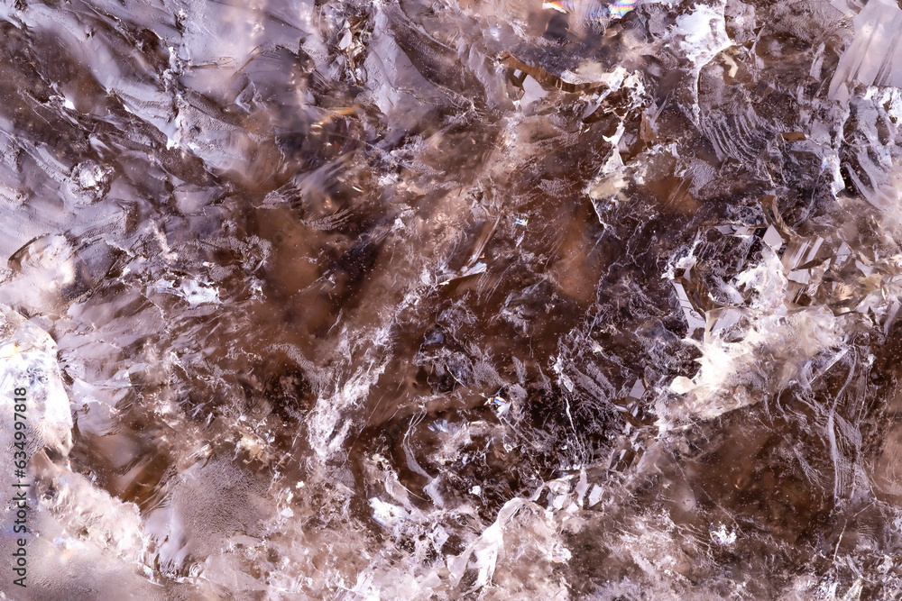 Smoky quartz backlit texture. macro detail texture background. close-up ...