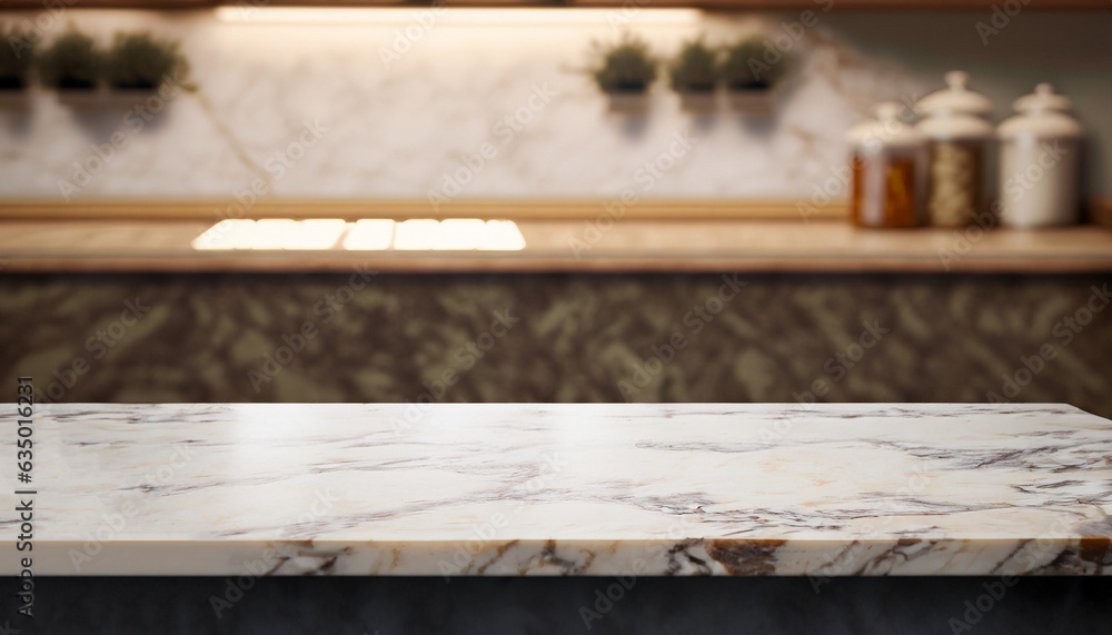 Brown marble tabletop surface background for kitchen product display ...