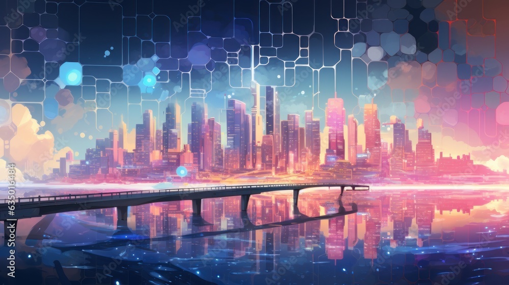 Pixelated Futures: Abstract pixel art showcasing scenes of future ...