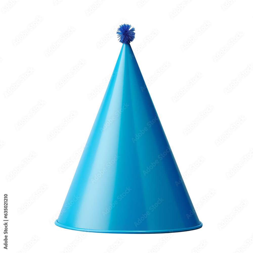 blue party hat isolated on transparent background cutout Stock ...
