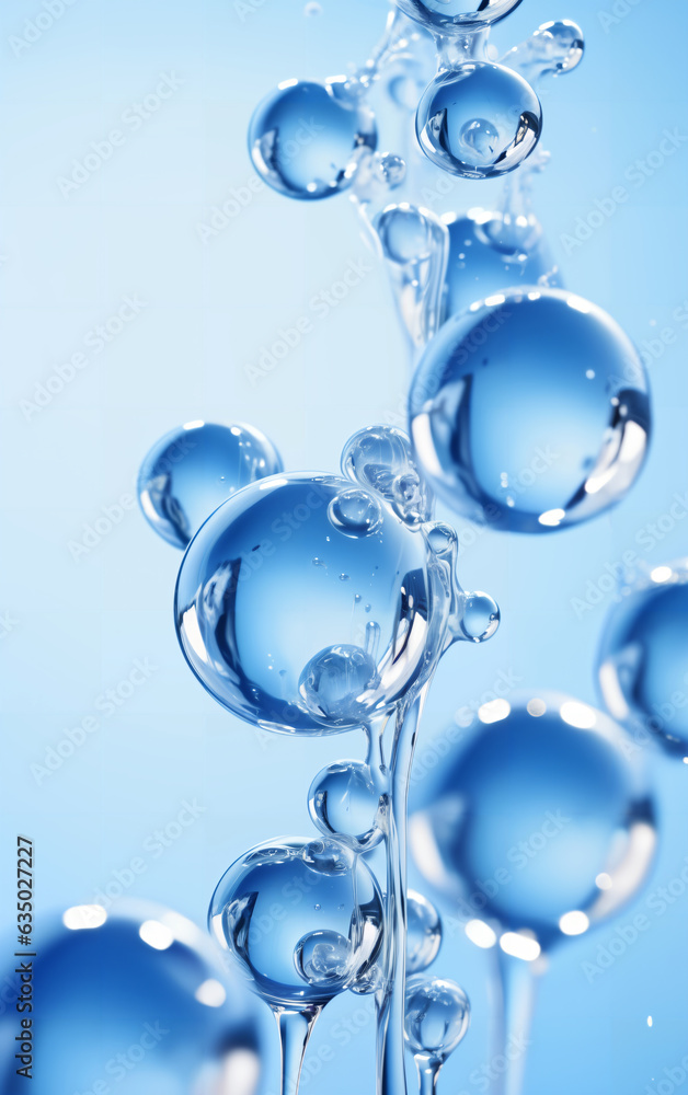 Thick liquids and transparent cells, molecules of Hyaluronic acid ...