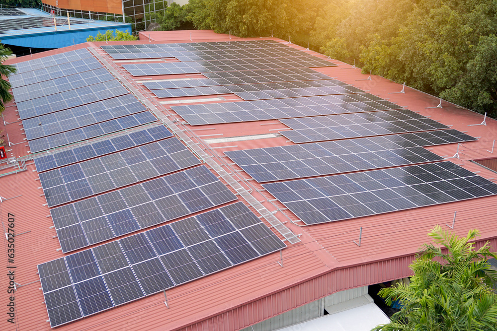 - A solar roof system in a building that installs solar panels on the ...