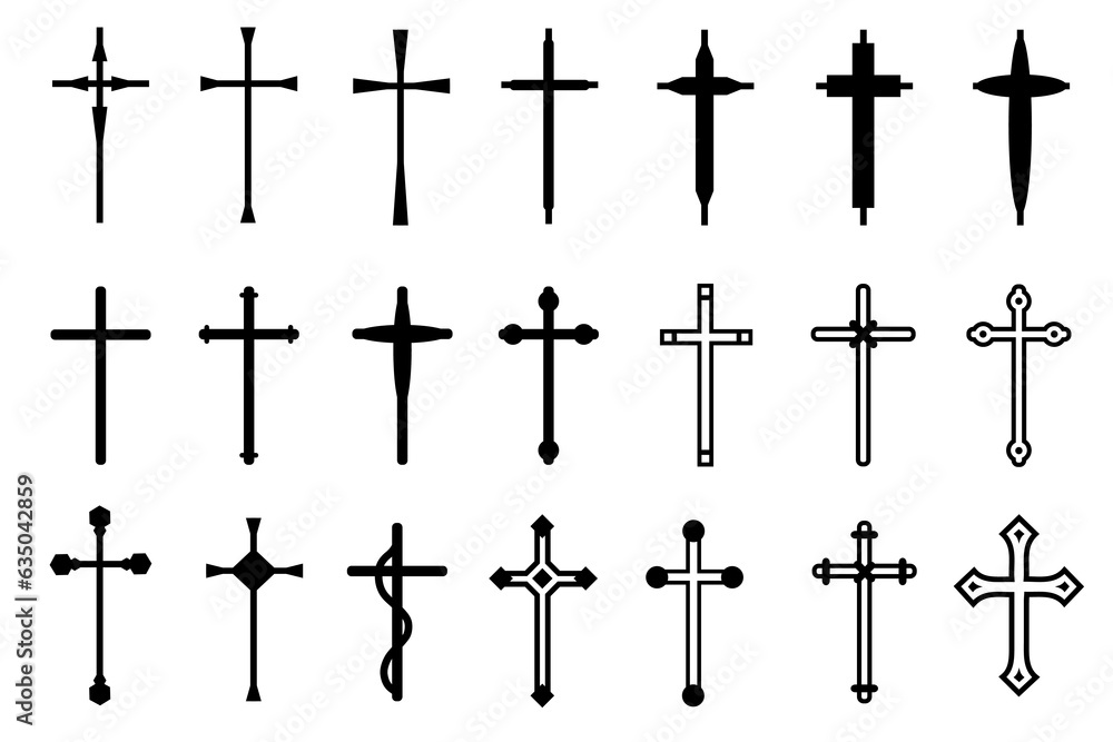 Decorative crucifix religion catholic symbol, Christian crosses ...