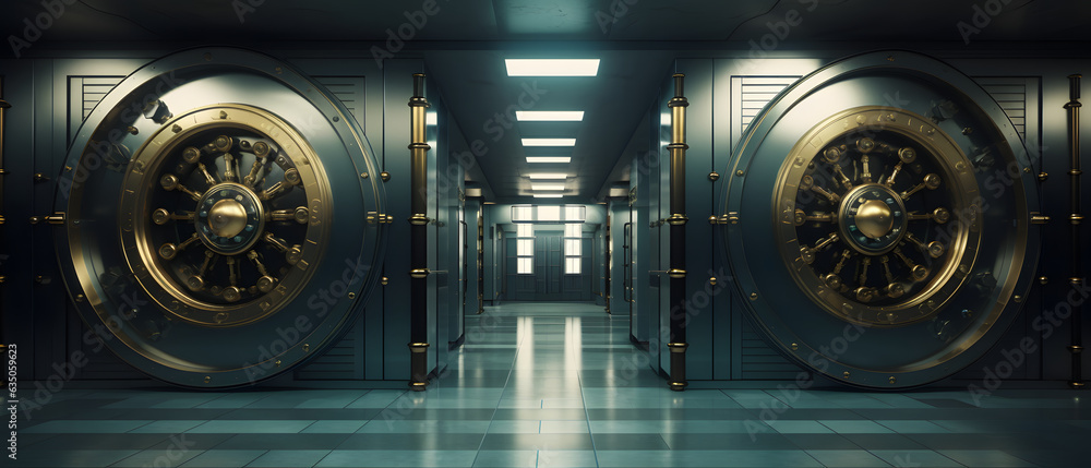 Impenetrable Bank Vault Door, grandeur of security is embodied in this ...