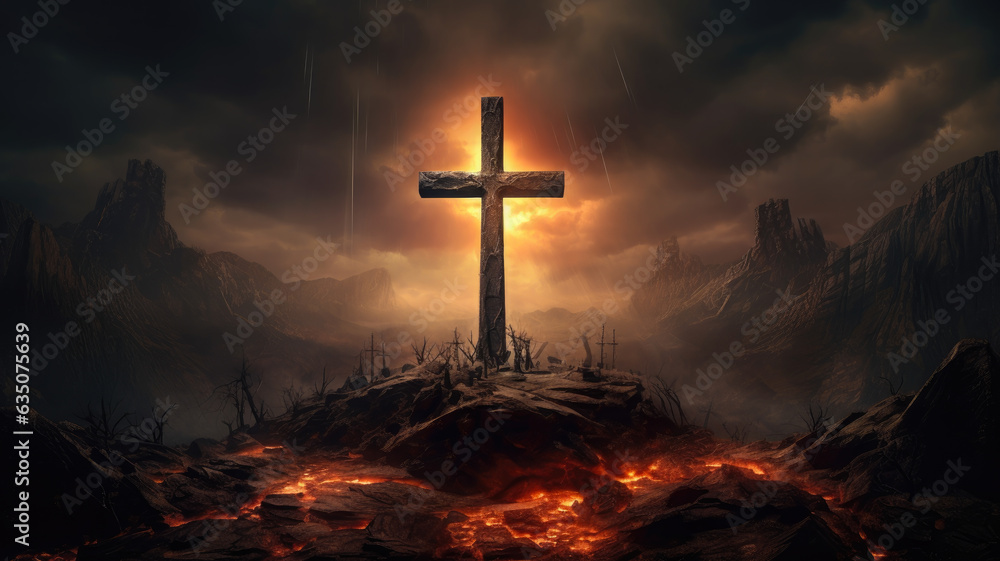 Cross of Redemption: A Powerful Image of a Cross, Symbolizing the ...
