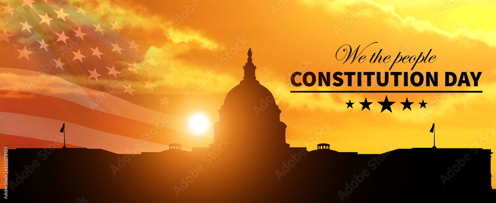 American Constitution day. National holiday of america. Capitol ...