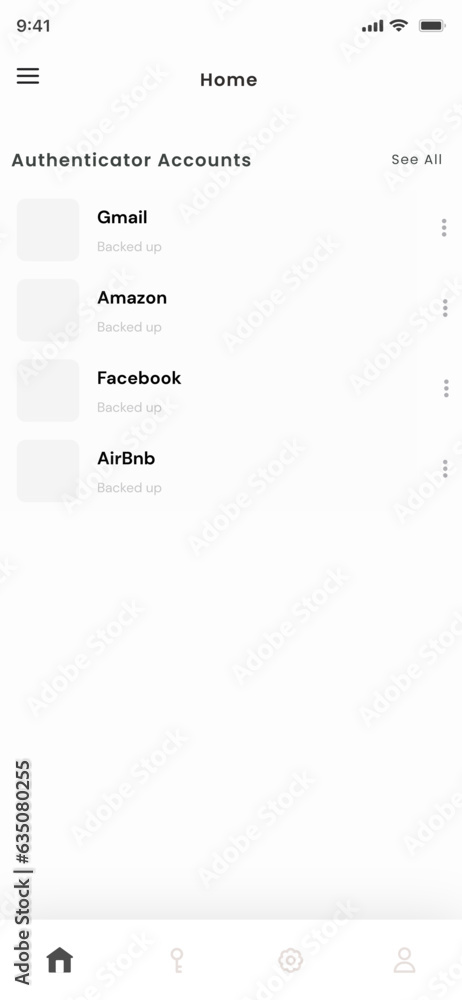Authenticator Apps & Email Accounts, Password, Pin, Face ID & Finger Print App UI Kit Template ...