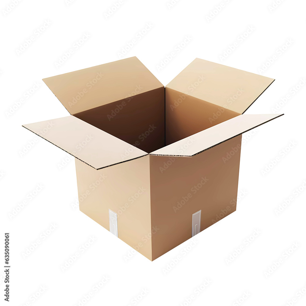 Carton box for shipping on transparent background. Generative ai design ...