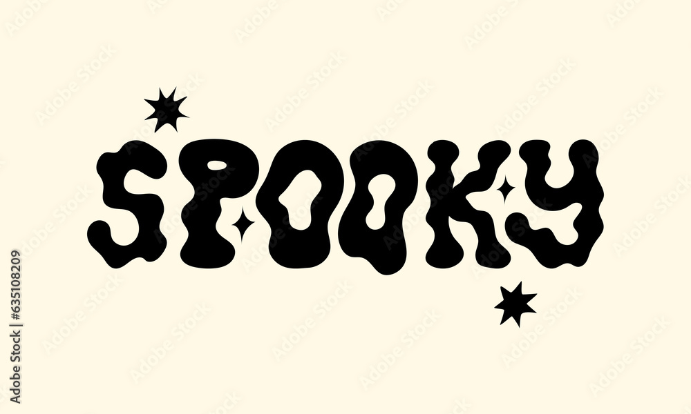 Spooky lettering word on isolated background. Halloween vector ...