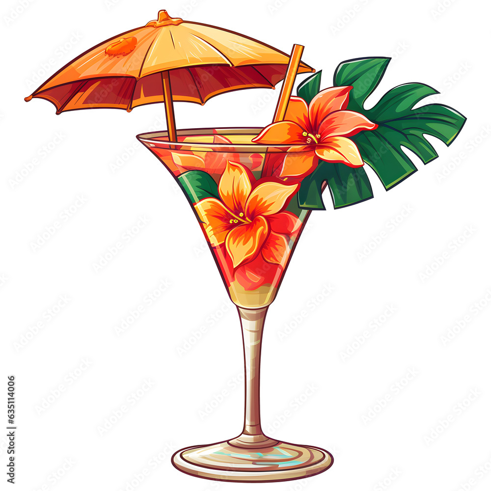 cartoon cocktail clipart, transparent background Stock Illustration ...